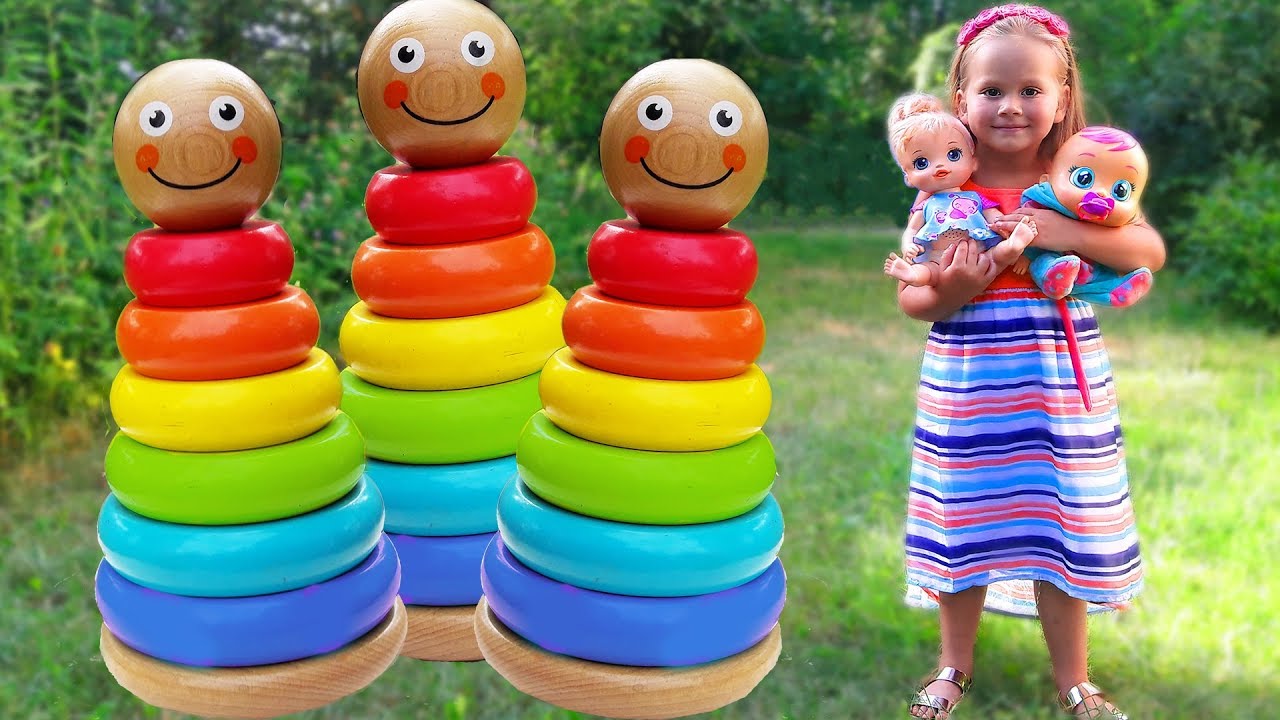 Learn Colors with Stacking Rings with Finger Family Colors Songs for ...