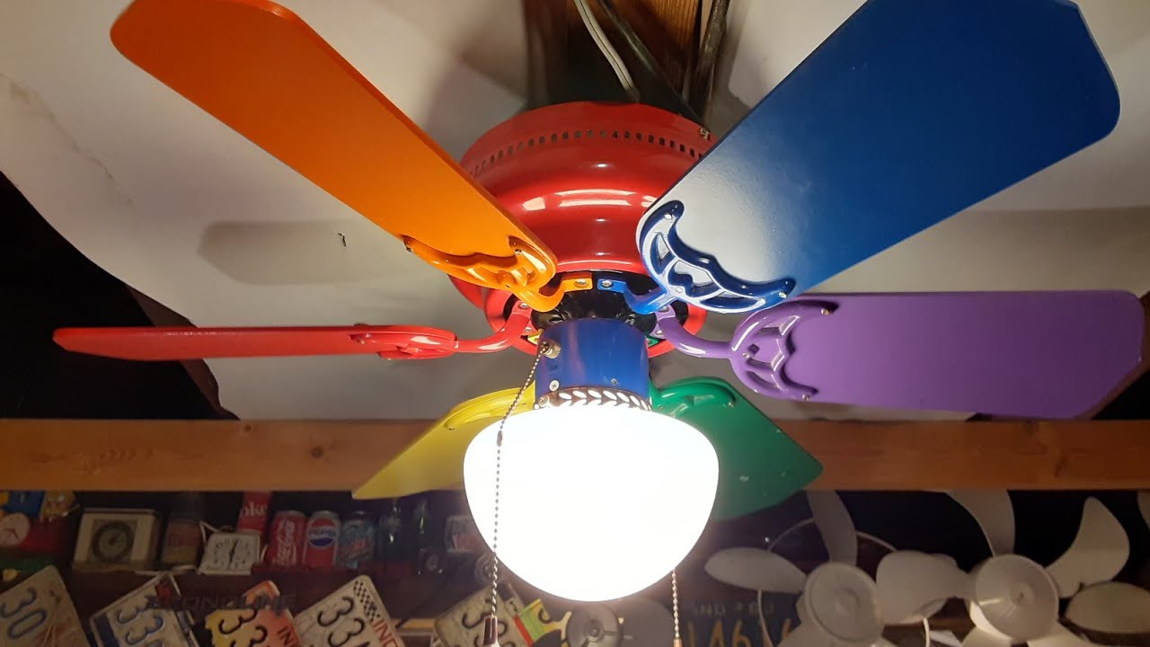 1998 Litex Vortex (Rainbow) 30" ceiling fan - YouTube