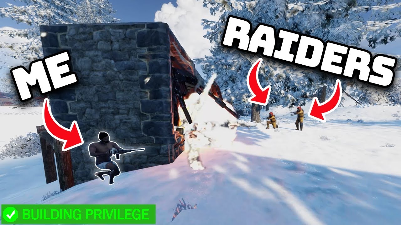 The MOST Unlikely Raid defense - RUST Console - YouTube