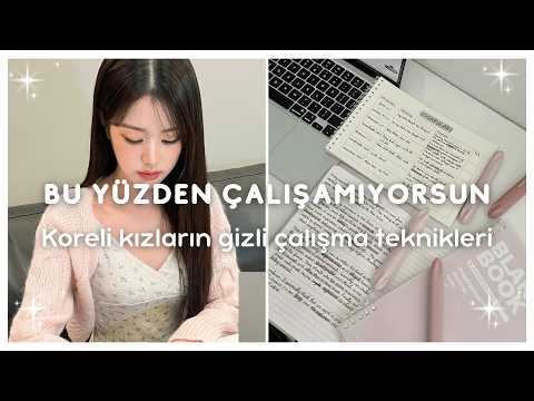 Koreli Kızların Gizli Ders Çalışma Teknikleri 📚✨ 🎀 (Gerçekten İşe Yarıyor)