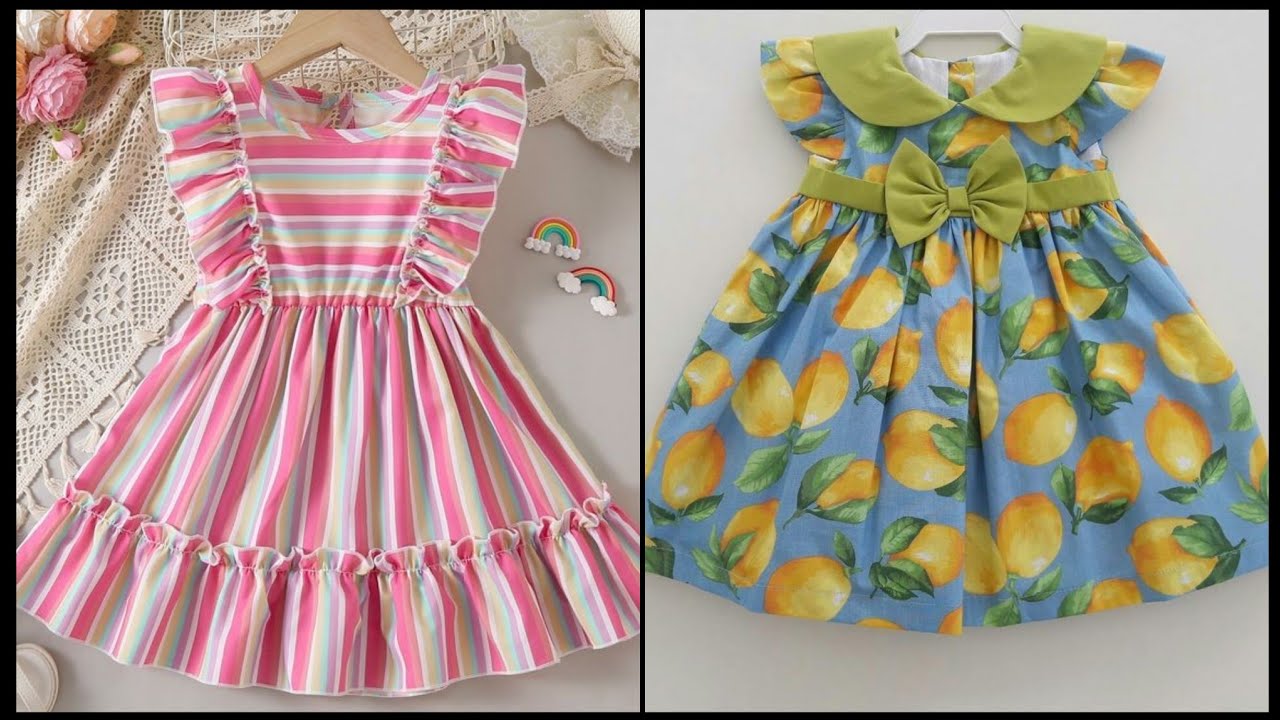 cute simple elegant Frocks designing ideas #babygirlsfrocks - YouTube