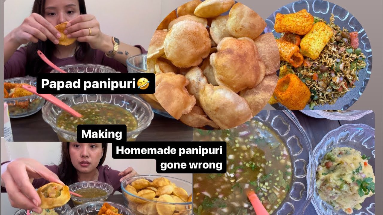 Making Homemade Panipuri for the first Time|Yummy in my tummy #panipuri ...