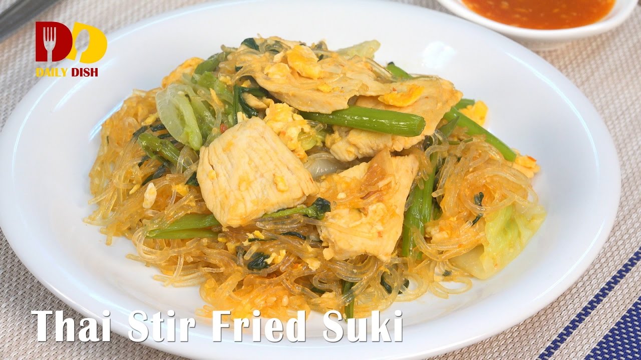 Thai Stir Fried Suki | Thai Food | Suki Hang | สุกี้แห้ง - YouTube