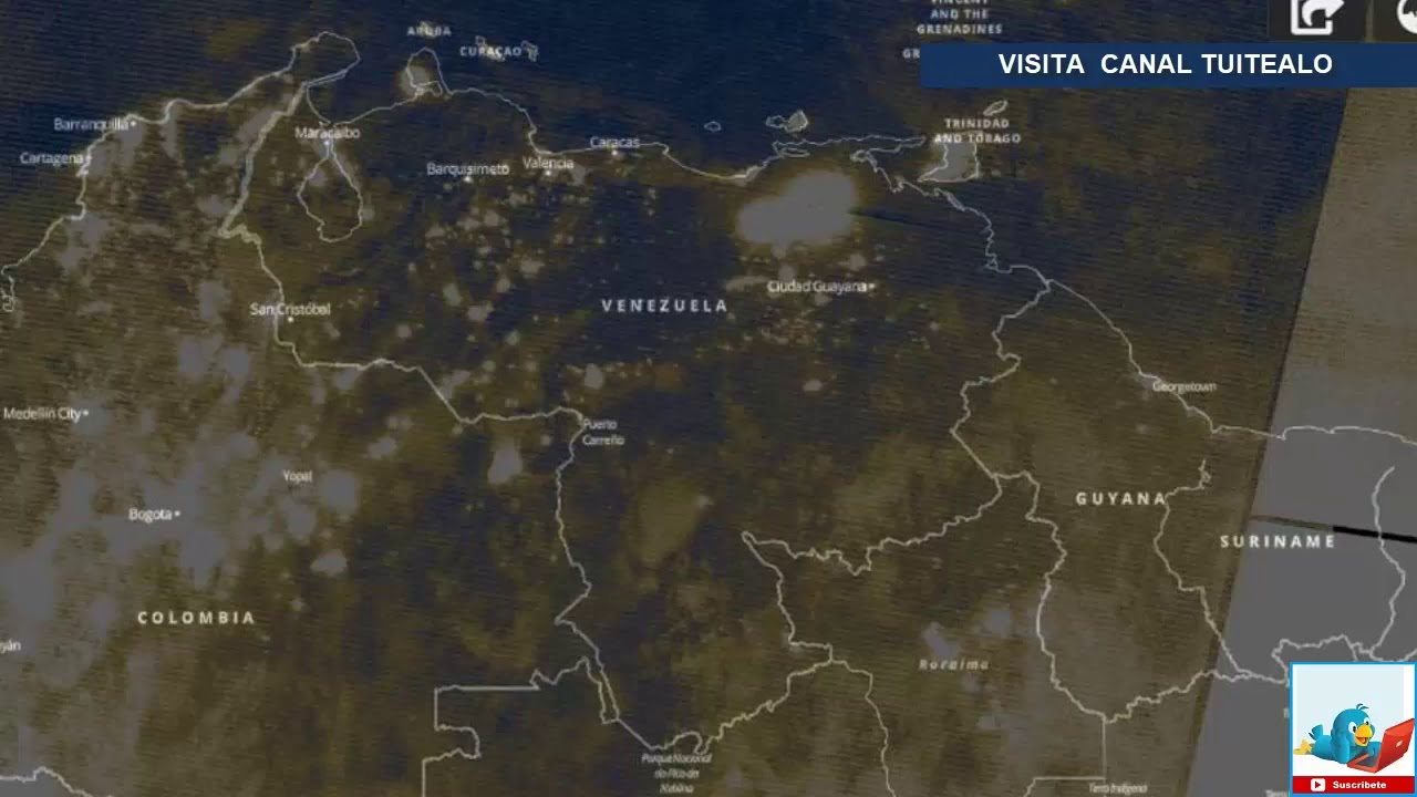 El apagón de Venezuela visto desde el espacio - YouTube