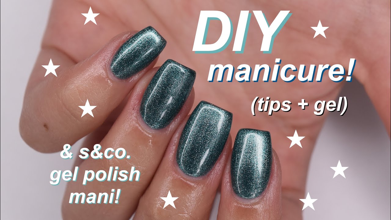 DIY MANICURE using tips & gel! - YouTube