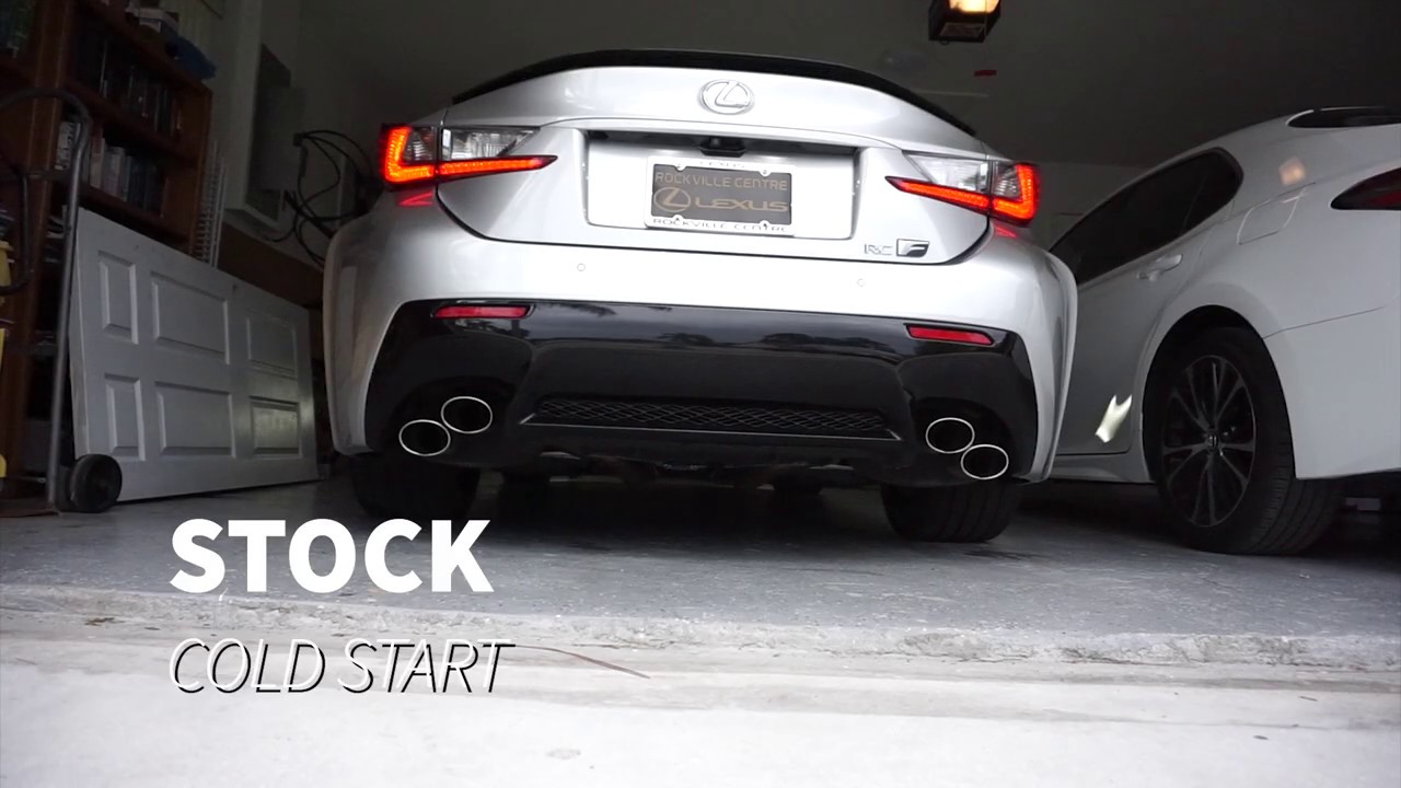 472 HP Lexus RCF Stock Exhaust Vs RR Racing Bazooka Exhaust System ...