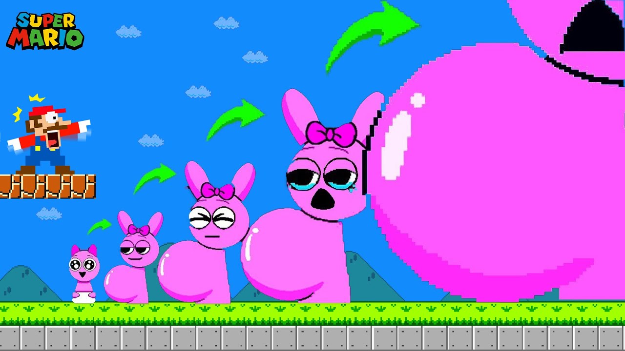 Mario Vs the EVOLUTION of Giant SPRUNKI PINKI PREGNANT Growing Up# ...