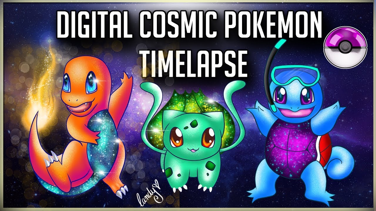 Digital Cosmic Galaxy Pokemon Timelapse - YouTube