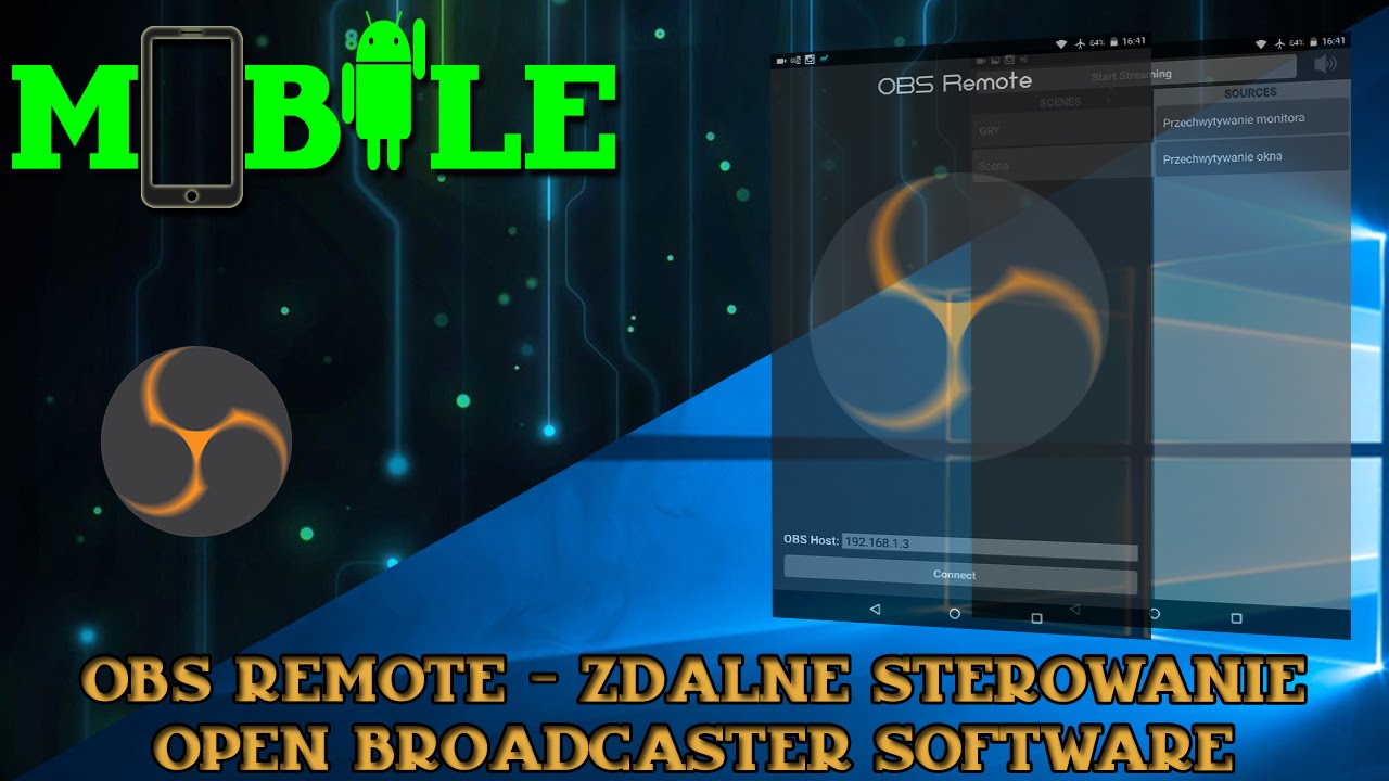 OBS Remote - Zdalne sterowanie Open Broadcaster Software - YouTube