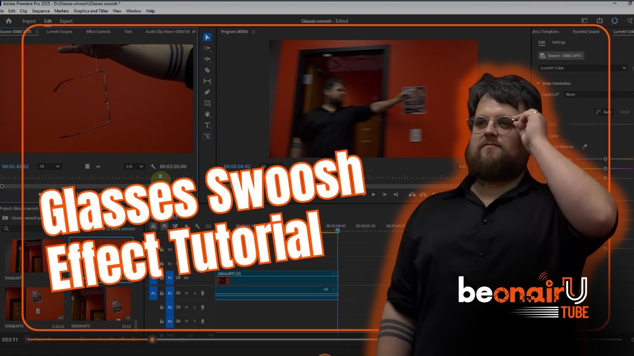 Glasses Swoosh Effect Tutorial | BeOnAir Network Video Production ...