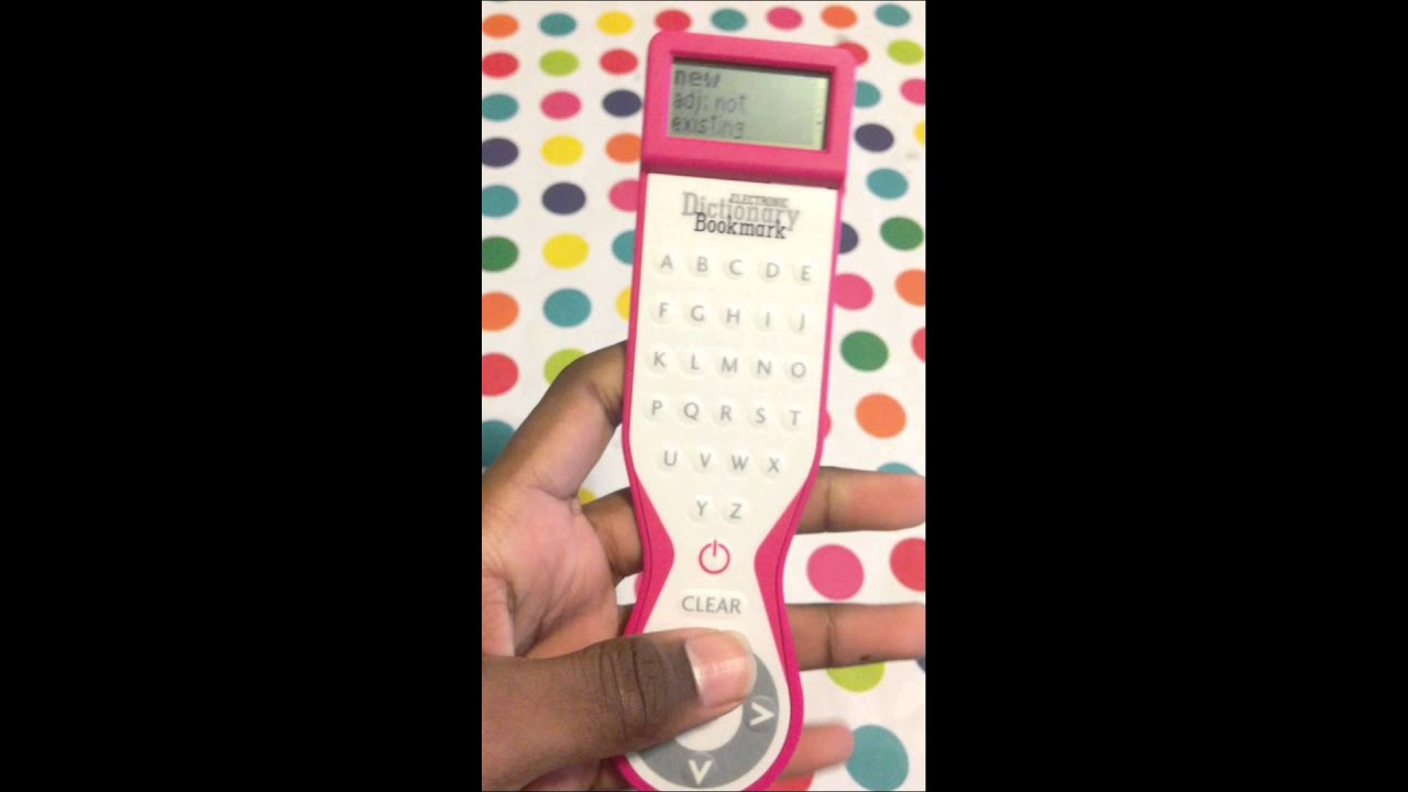 Electronic Dictionary Bookmark - Overview - YouTube