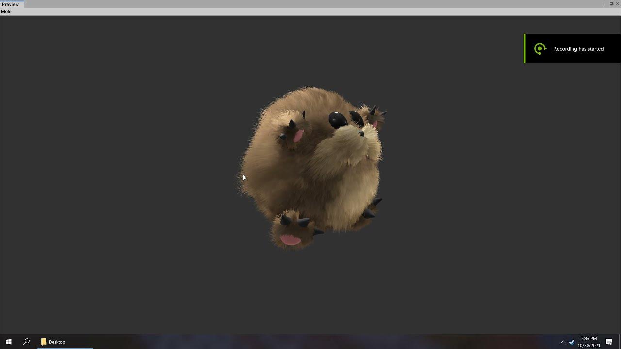 Moles Custom texture and mobile fur shader demo in Unity - YouTube