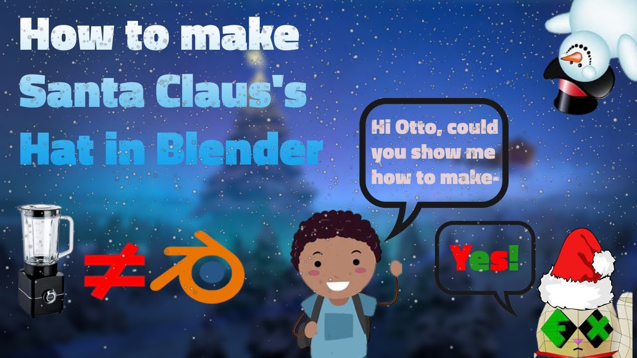Make a Santa Hat in Blender - YouTube