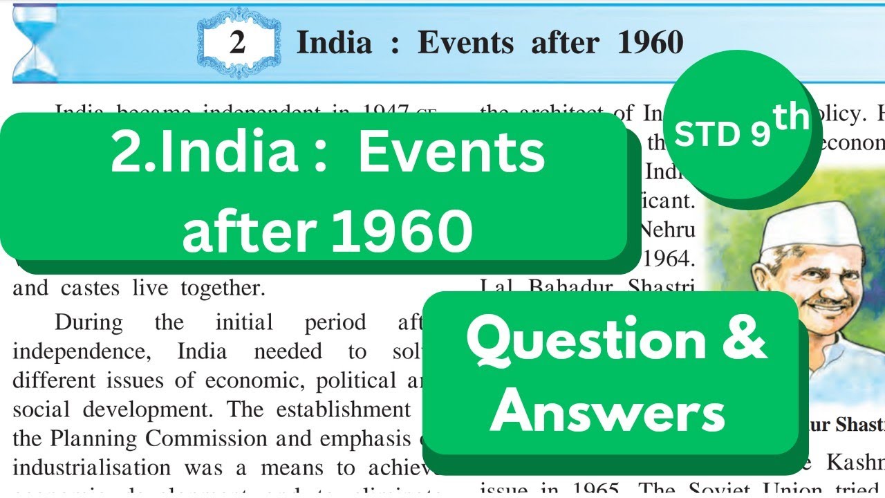 CHAPTER 2 INDIA : EVENTS AFTER 1960 HISTORY CLASS 9 QUESTIONS AND ...