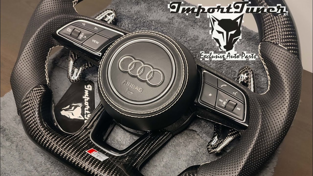 Audi A5 B8 carbon steering wheel retrofit - Volante Audi A5 carbono ...