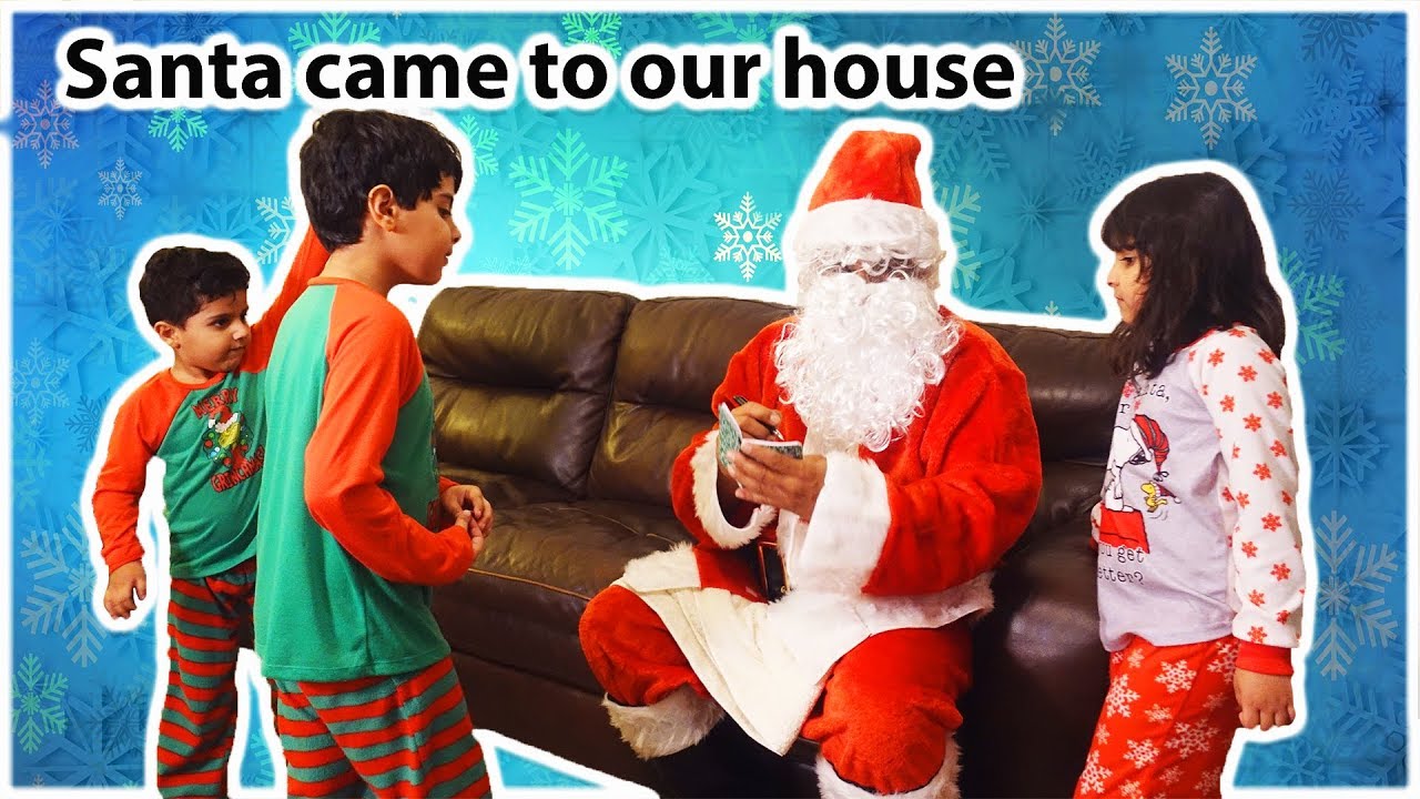 Santa came to our house and christmas morning opening presents - YouTube
