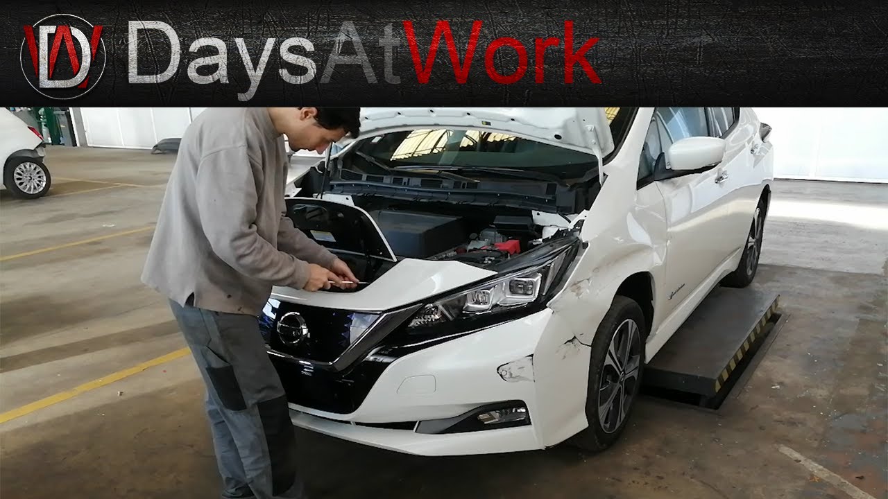 Day At Work - Working on Nissan Leaf - Part1 [Disassembling] - YouTube