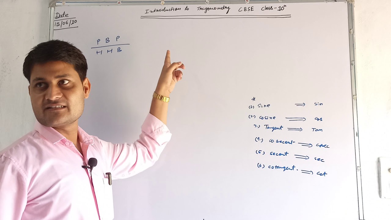 Introduction to trigonometry CBSE book maths 10 class - YouTube