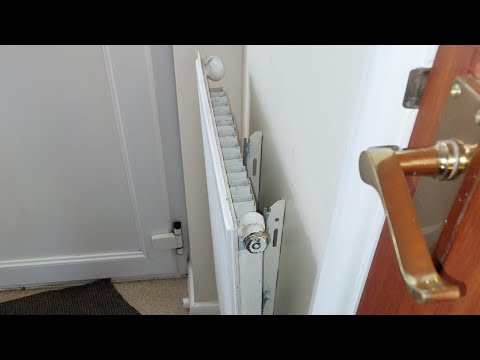 easy way to re hang radiator back to bracket.. - YouTube