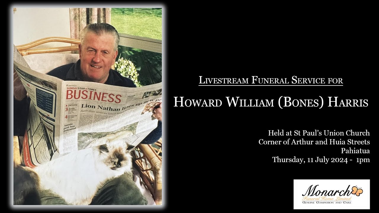 Livestream Funeral Service for Howard William (Bones) Harris - YouTube
