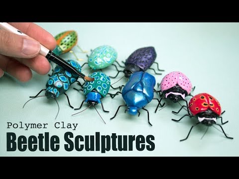 Beetle Sculpting Preview | Polymer Clay Tutorial - YouTube