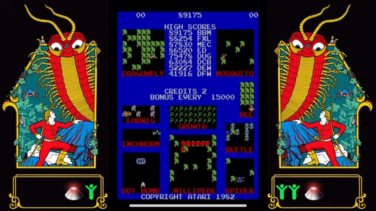 Atari Flashback Classics vol. 1: Millipede-Arcade (1st Play) - YouTube