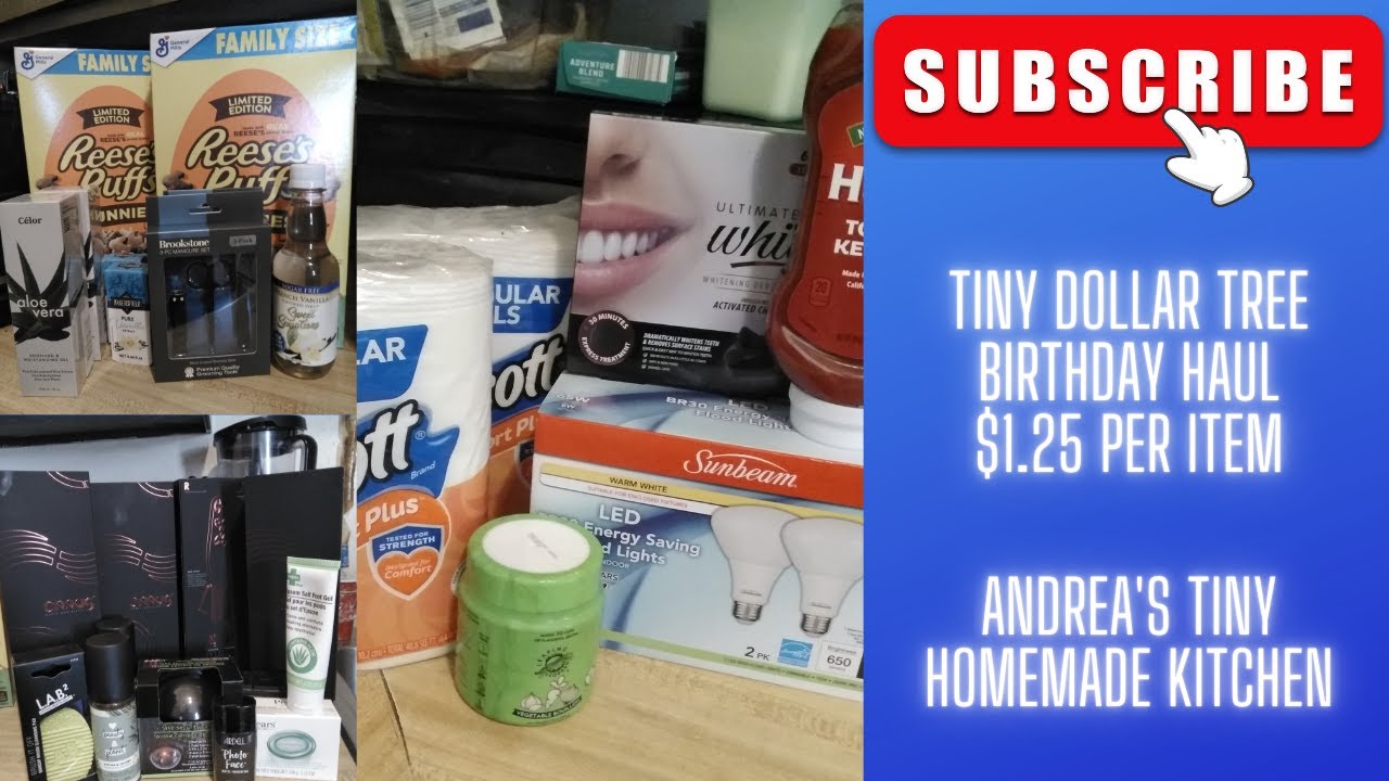 Tiny Dollar Tree Haul | Birthday Haul | @CarolinaPanthers Slippers - YouTube