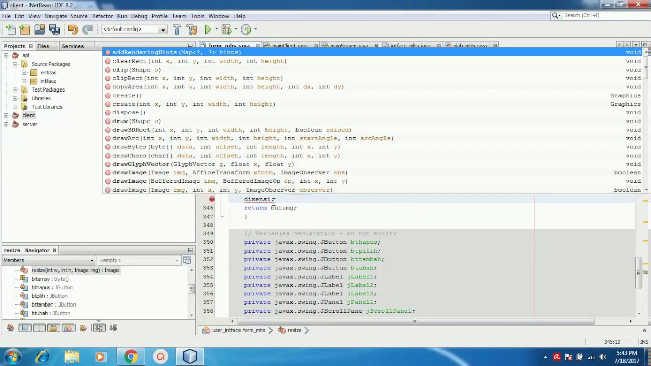Tutorial Client Server Java #20 Mengubah Ukuran Gambar Sesuai Besar ...