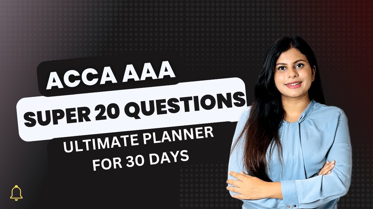 ACCA AAA Exam Success Super 20 Questions 30 Day Strategy To Ace acca-aaa-exam-success-super-20-questions-30-day-strategy-to-ace