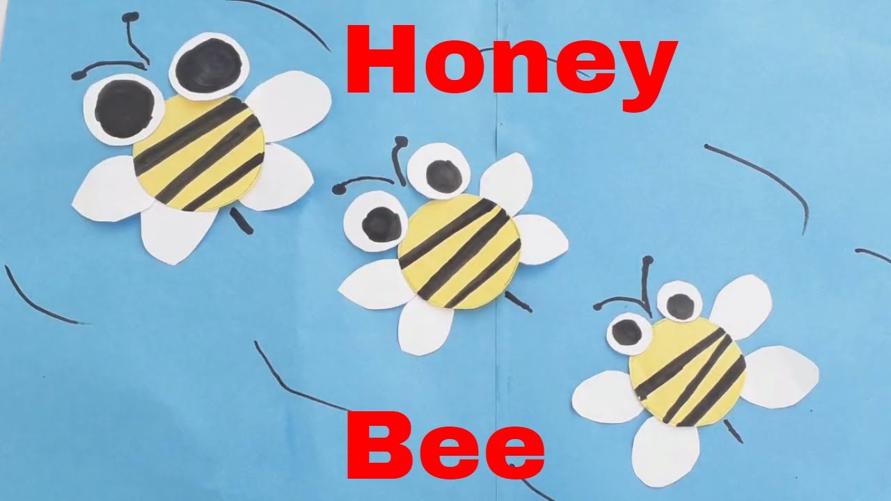 How To Make Easy Honey Bee Paper Craft ! Very Simple Origami Honey Bee ...