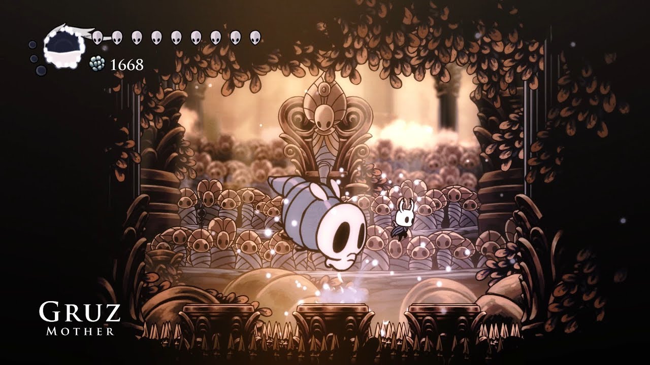 Gruz Mother Boss Fight [Radiant difficulty] - Hollow Knight Godmaster ...