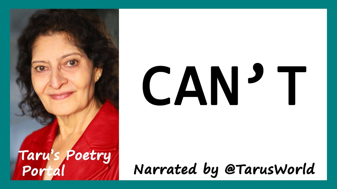 Can't | Edgar Albert Guest | Visual Poem with Text | Narrated by Taru ...