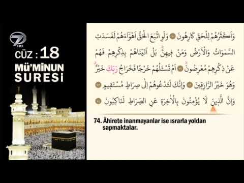 Kanal 7 mukabele 18 cüz