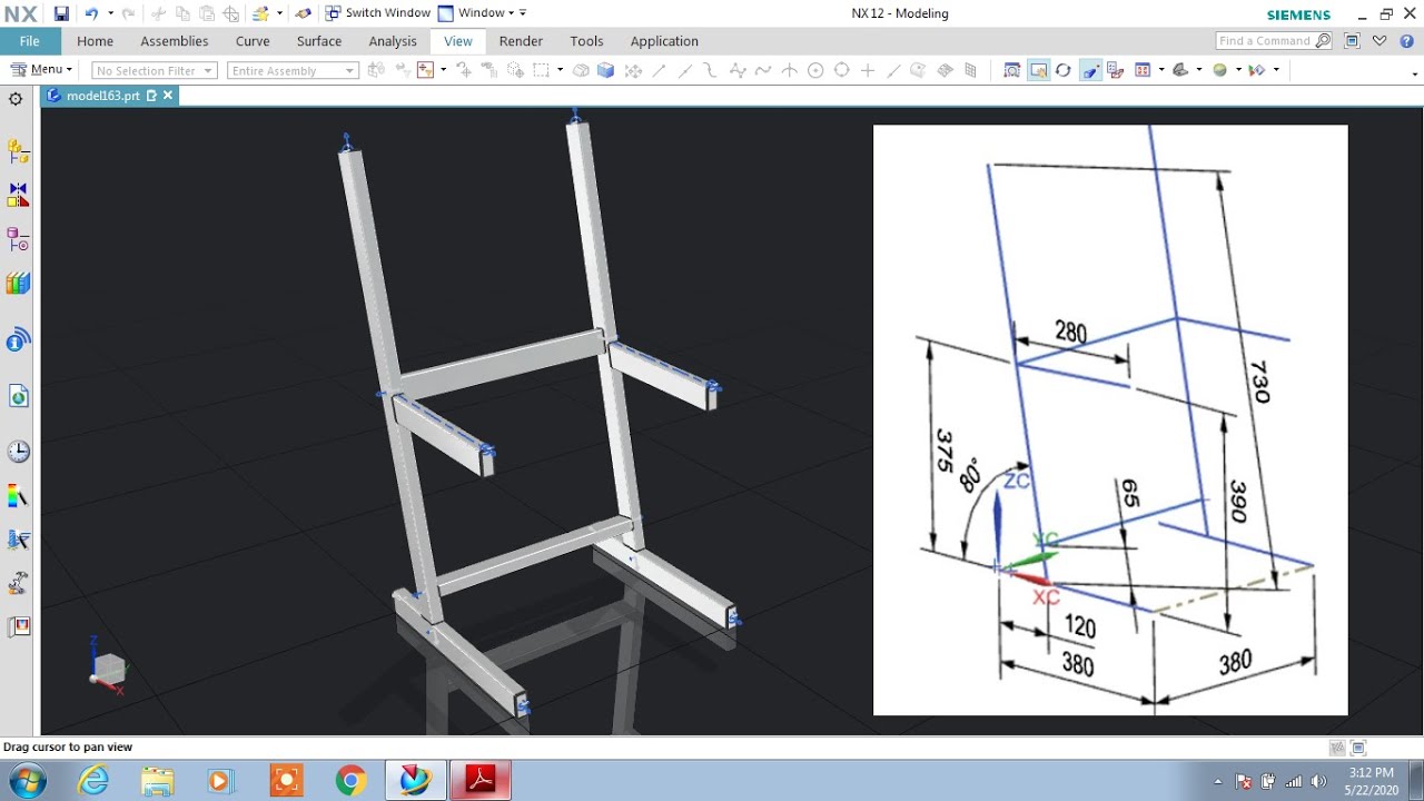 #NX CAD #Mechanical Routing #frame #Structure - YouTube