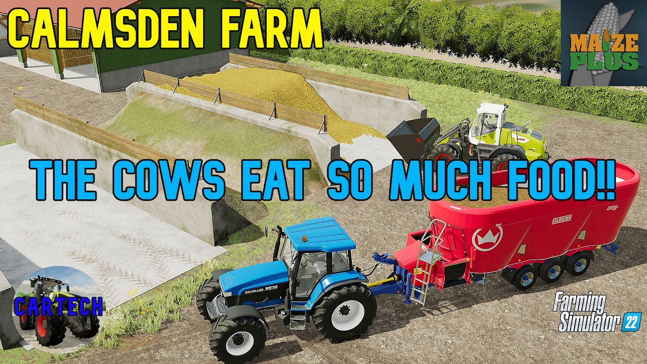 THE COWS EAT SO MUCH FOOD!!! - Calmsden Farm Ep 96 - Farming Simulator ...