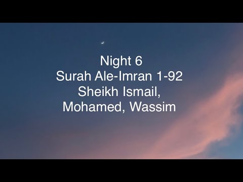 Ramadan 2025 Night 6 Surah Ale-Imran 1-92 Sheikh Ismail, Mohamed ...