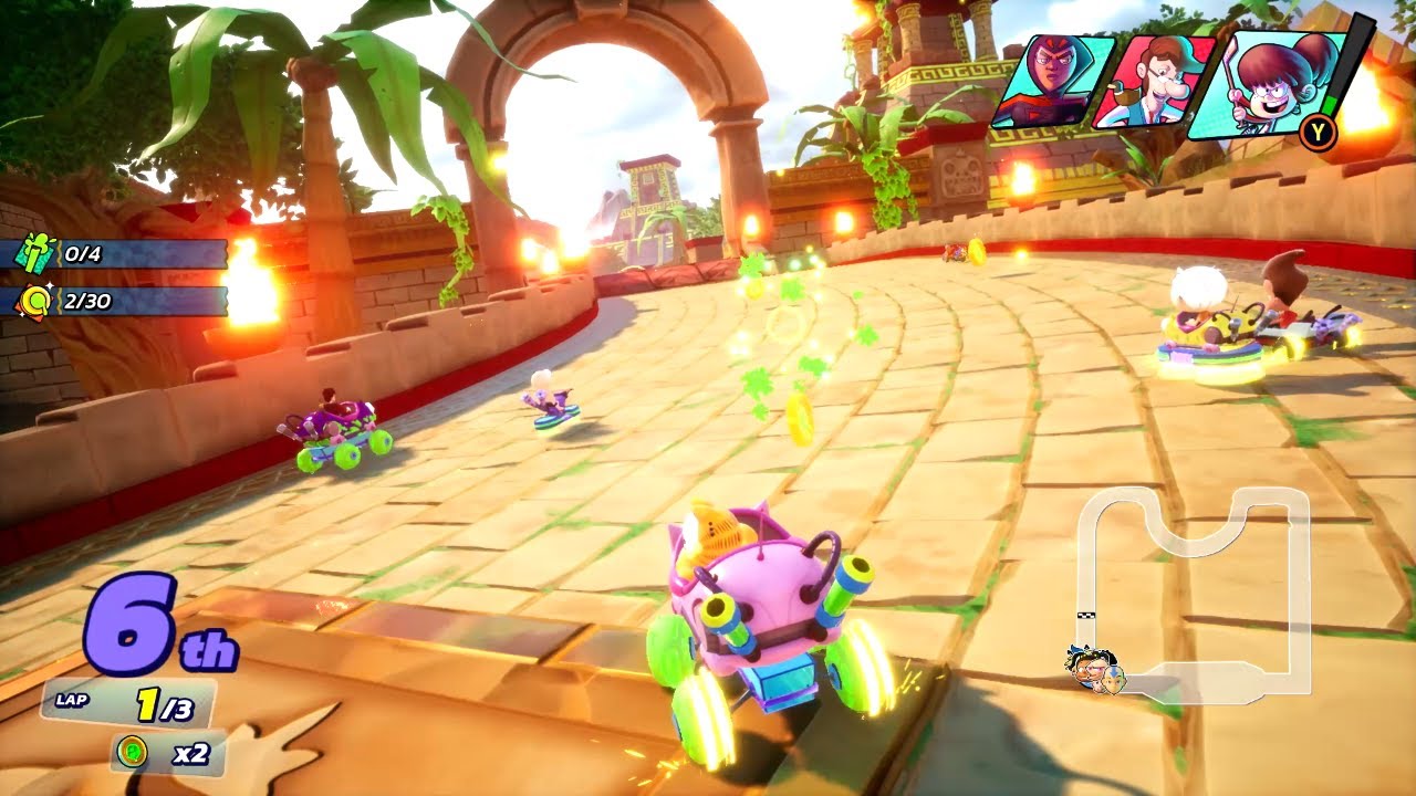 GARFIELD Reptar Ruins (EXPERT) Nickelodeon Kart Racers 3: Slime ...