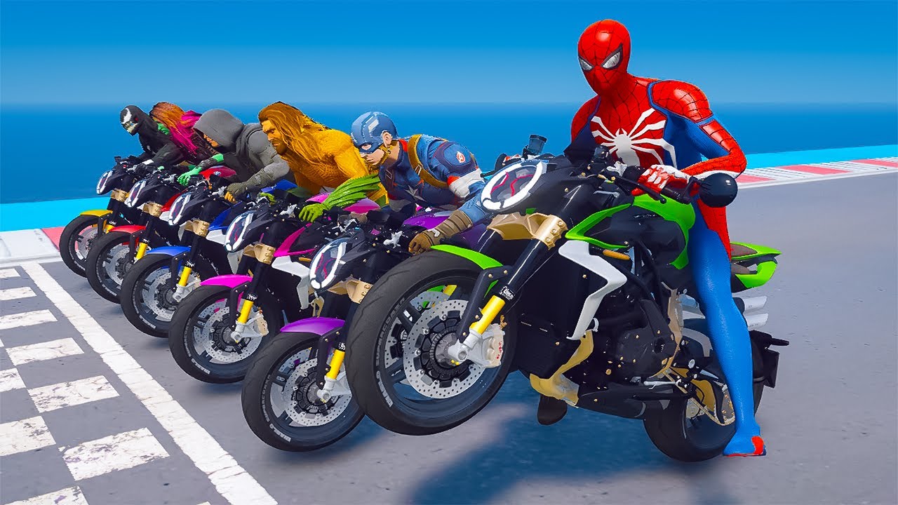 GTA V Epic New Stunt Race For Car Racing Challenge by Trevor and Shark ...