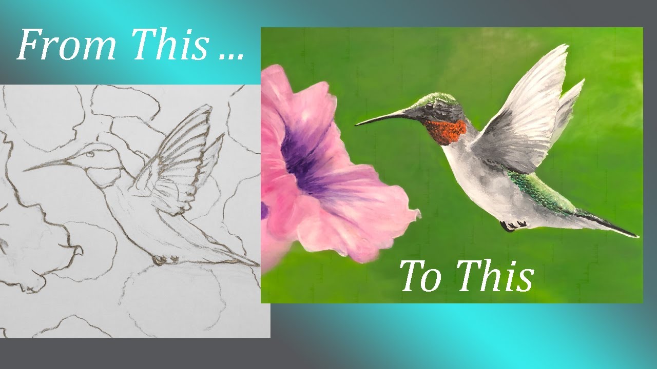 How to Paint a Hummingbird with Acrylic Paint | Part 1 - YouTube