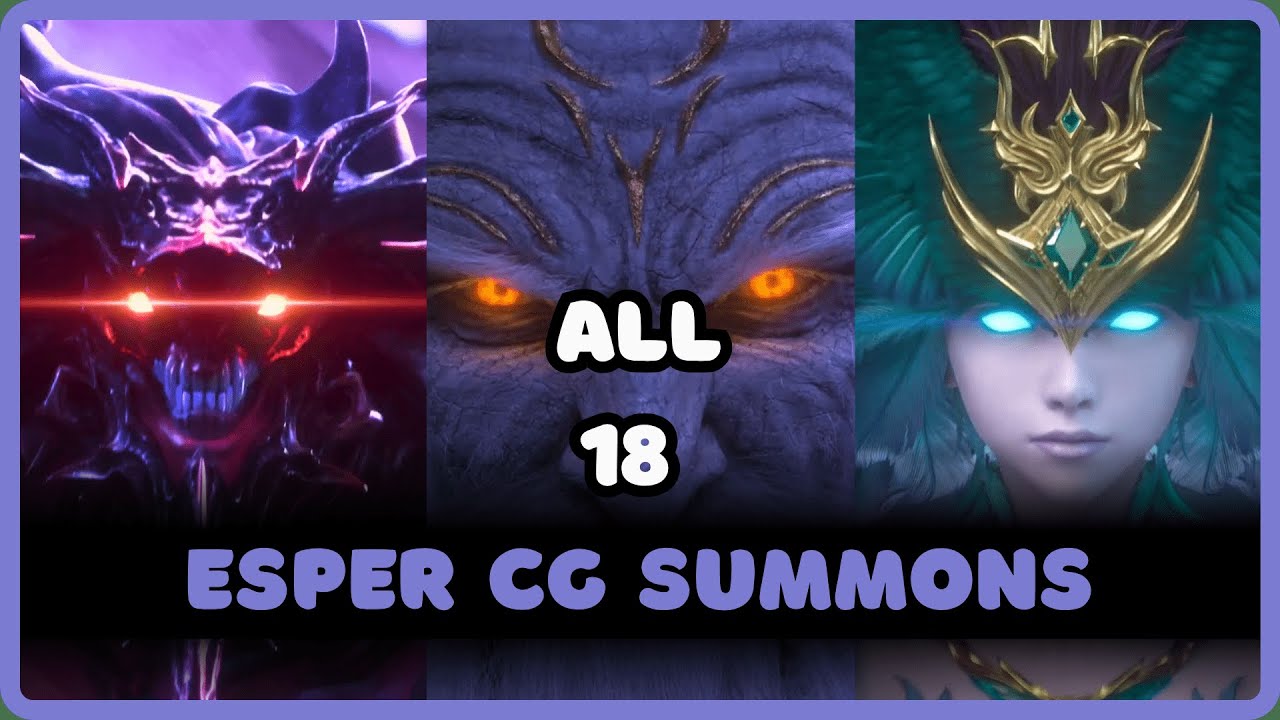 All 18 Esper CG Summoning Animations | War of the Visions: Final ...