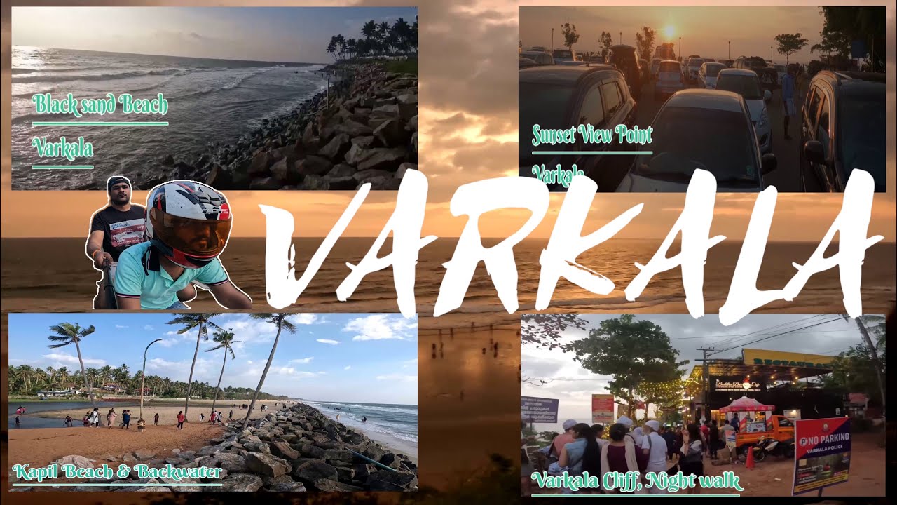 Varkala Places to visit | Kapil Beach | Black Sand Beach | Sunset View ...