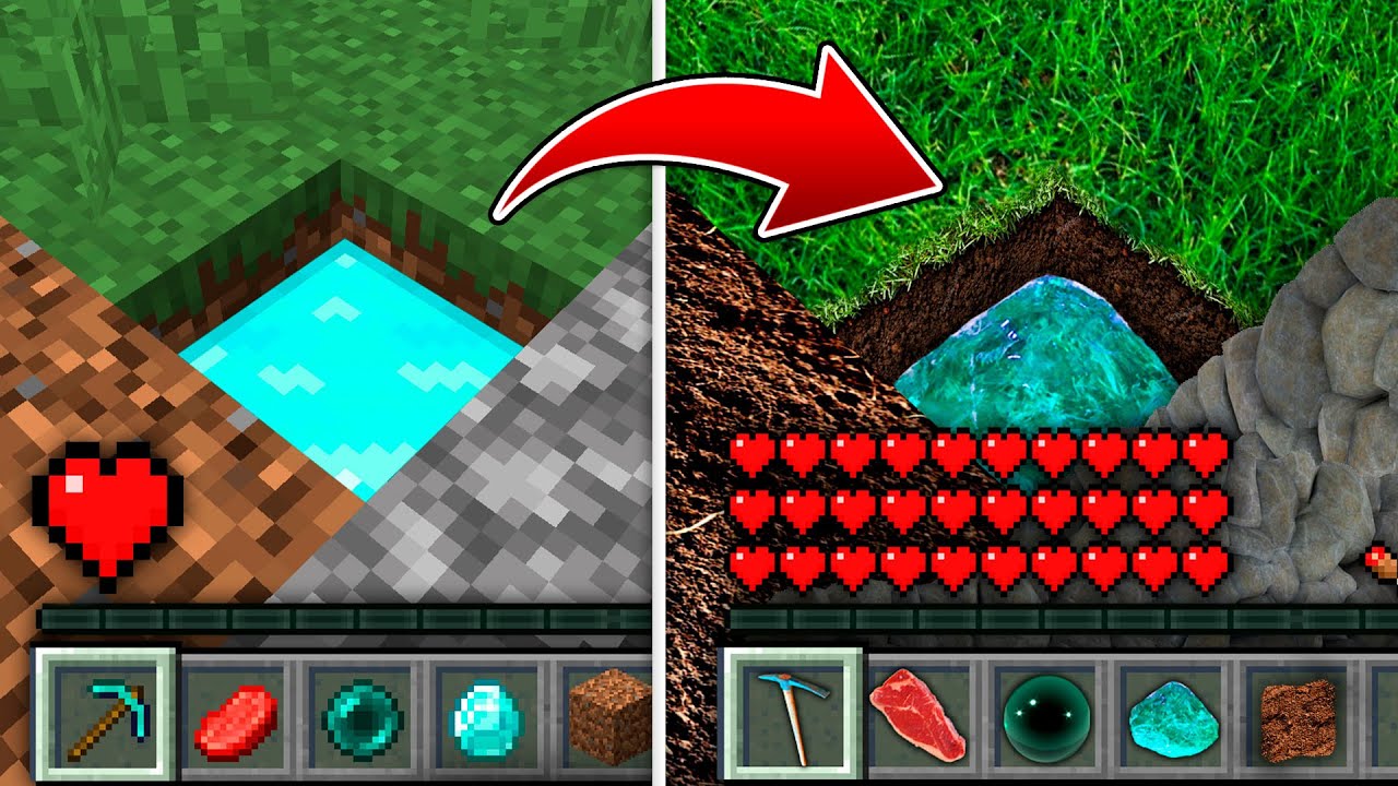 Minecraft pero TU VIDA = REALISTA... - YouTube