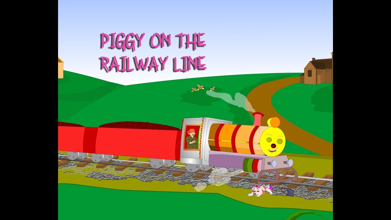 piggy on the railway line picking up stones - Nursery Rhymes - YouTube