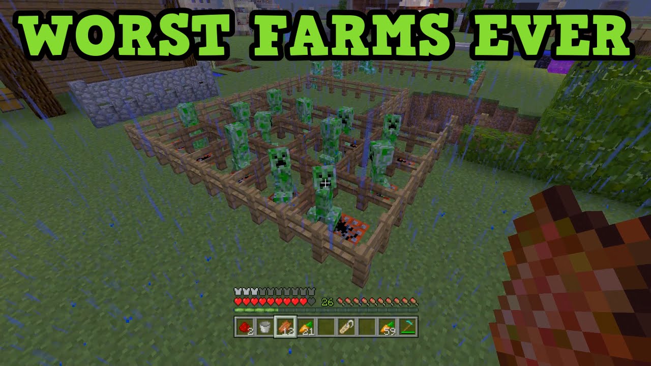 Minecraft - 5 AWFUL Impractical Farms (Worst Farms) - YouTube
