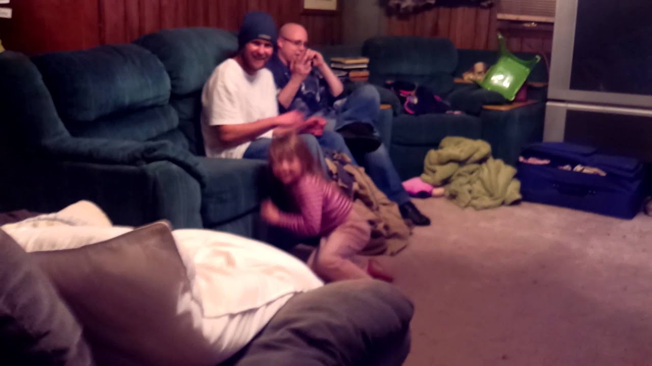 3 year old real backflip over couch - YouTube
