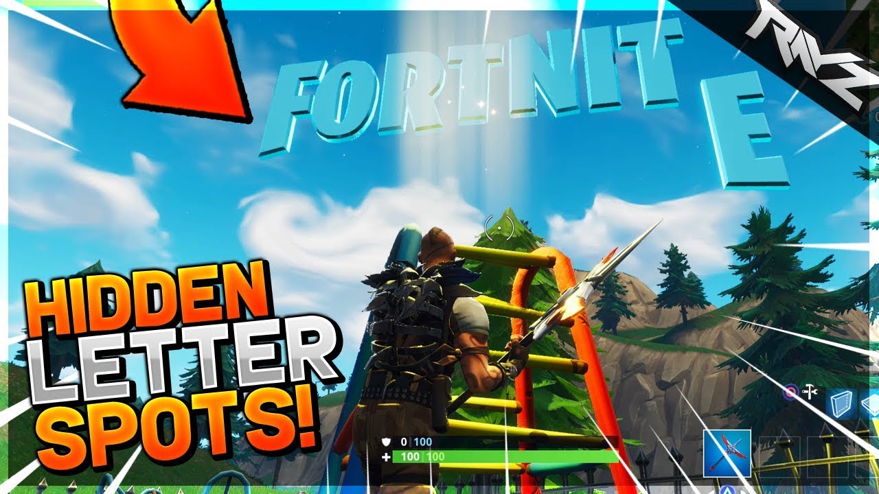 "SEARCH F-O-R-T-N-I-T-E LETTERS" LOCATIONS! ALL HIDDEN LETTER SPOTS ...