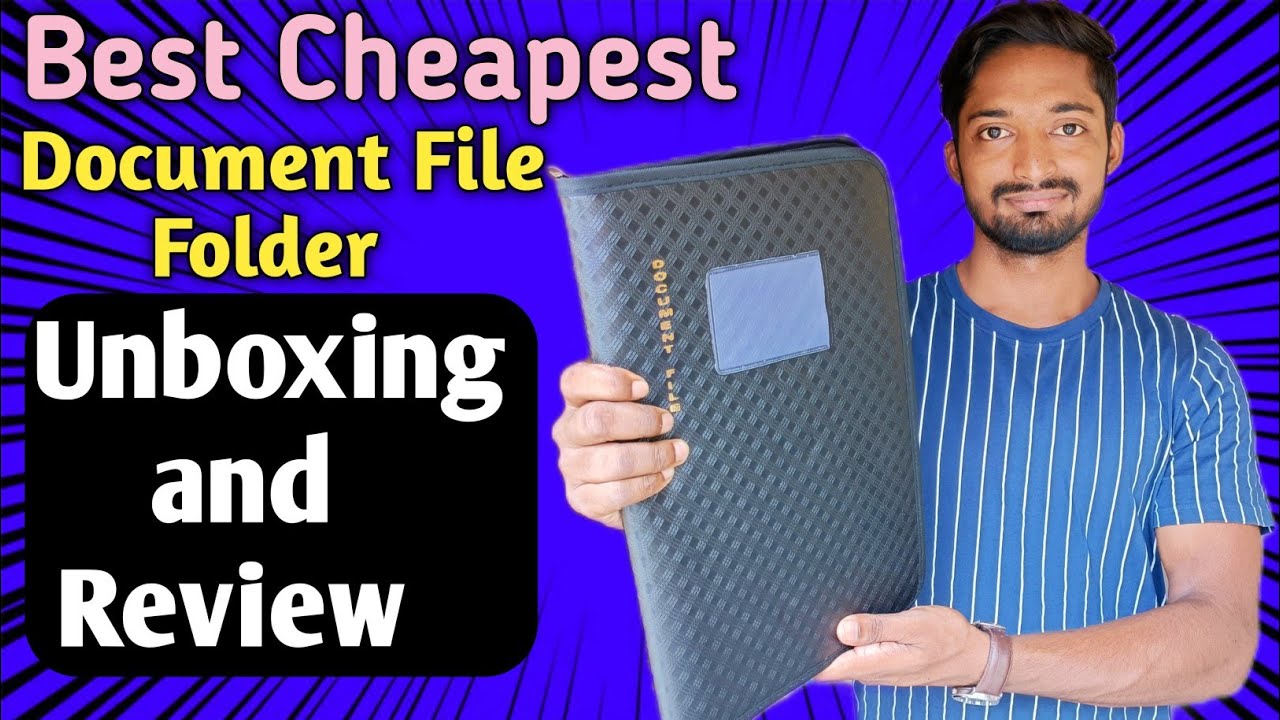 Cheapest Document Leather File Folder unboxing and review - YouTube