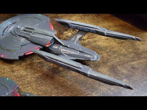 A bunch of 3d printed USS Titans - Star trek picarard session 3