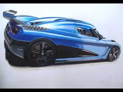 Koenigsegg Agera R sketching & Ilustration - YouTube