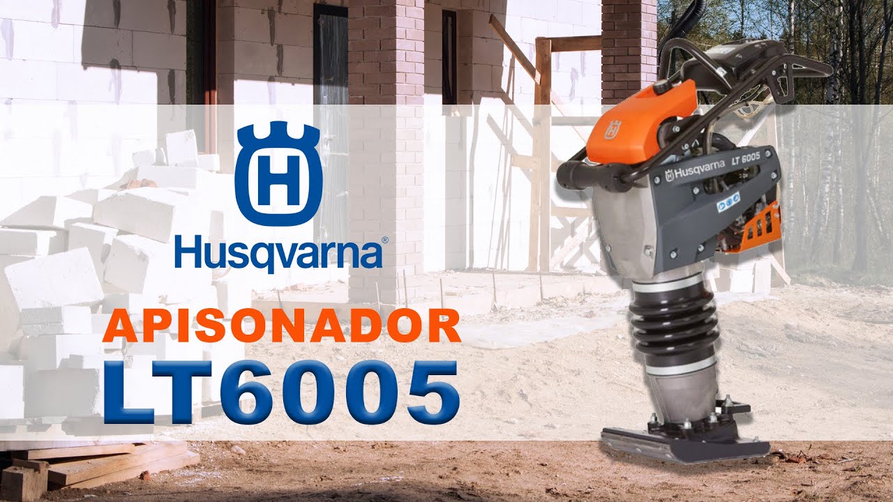 Apisonador Husqvarna LT6005, 4HP Compactación - YouTube